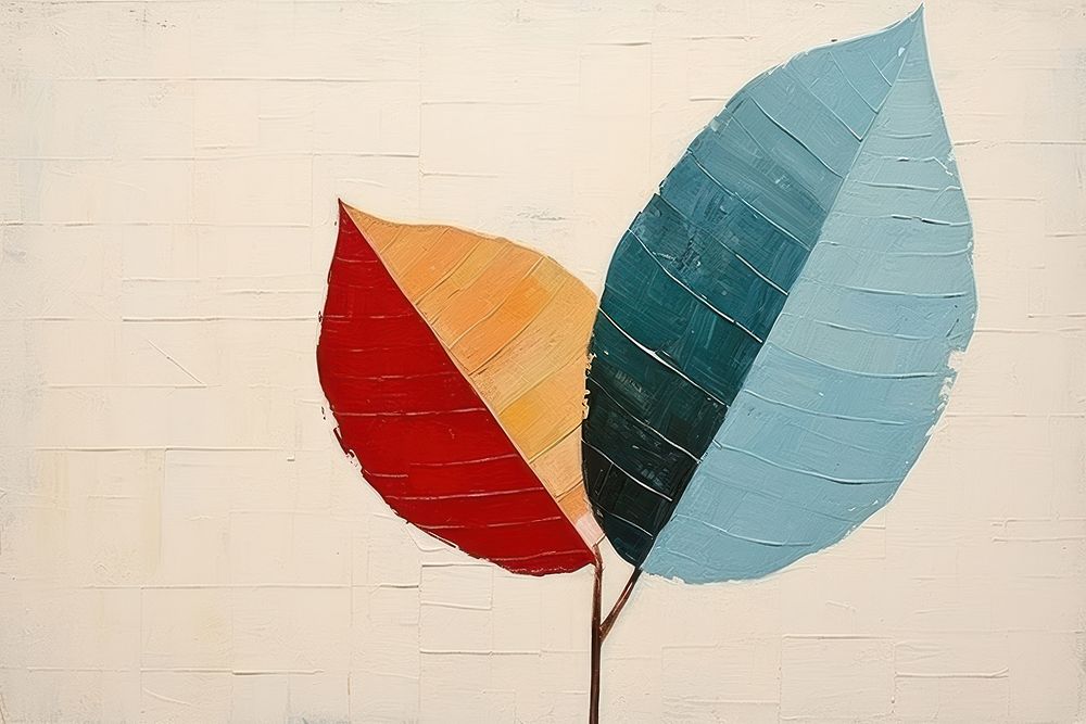 Leaf art painting wall. AI | Premium Photo Illustration - rawpixel