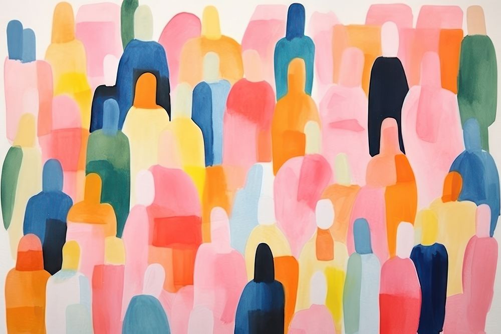 People art abstract painting. AI | Free Photo Illustration - rawpixel