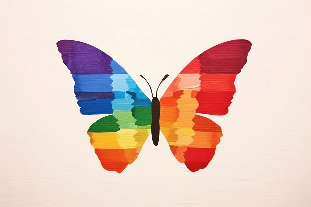 Rainbow butterfly insect art invertebrate | Free Photo Illustration ...