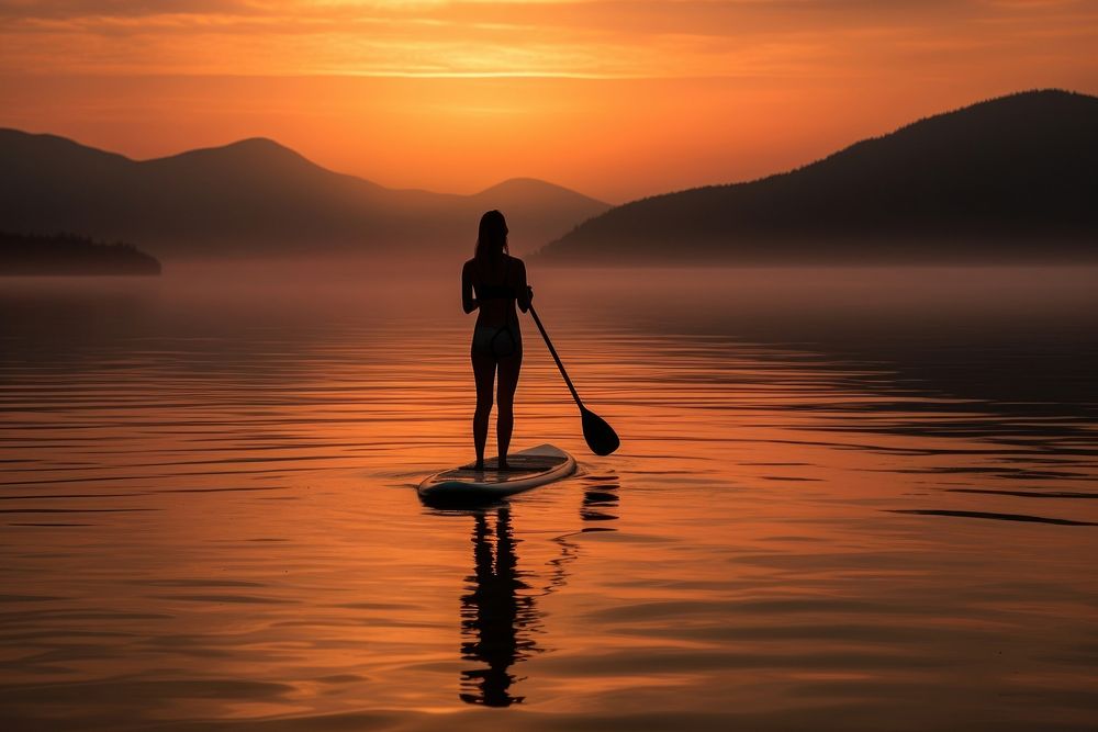 Woman paddle oars outdoors | Premium Photo - rawpixel