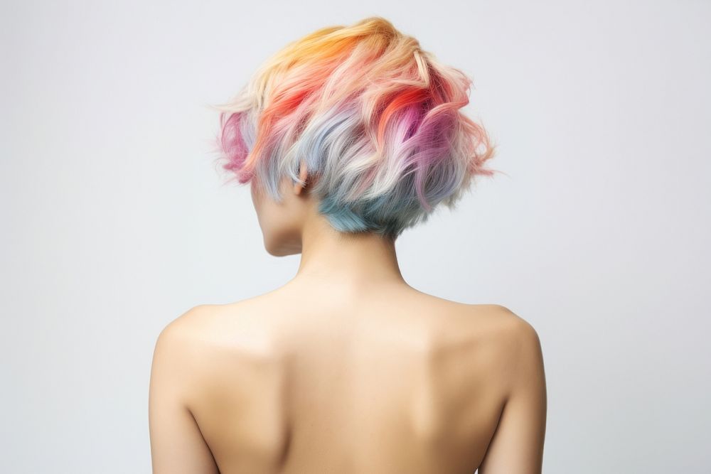 Colorful hair adult individuality hairstyle. | Free Photo - rawpixel