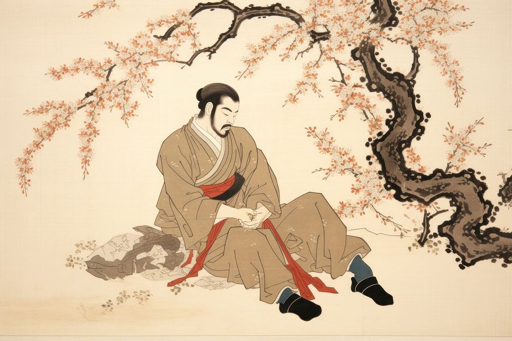 Hanami festival painting art drawing. | Premium Photo Illustration ...