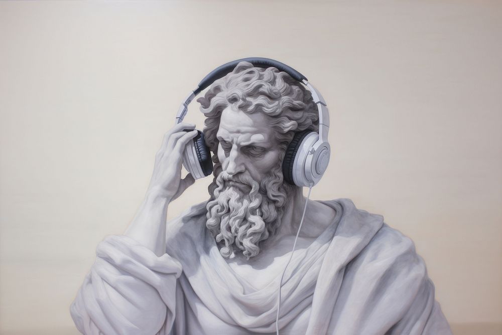 Headphones sculpture painting headset. AI | Free Photo Illustration ...
