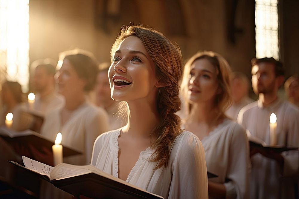 Candle adult choir spirituality. AI | Free Photo - rawpixel