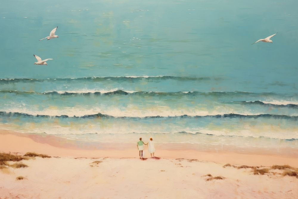 Beach bird outdoors painting | Premium Photo Illustration - rawpixel