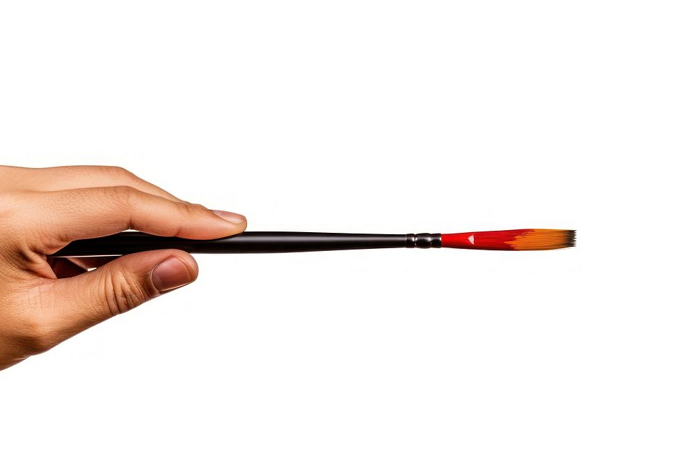 Brush hand red white background. | Free Photo - rawpixel