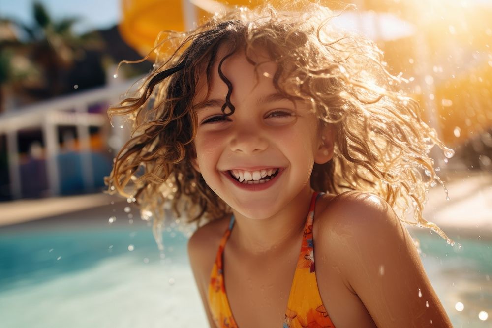 Swimwear laughing summer smile. AI | Free Photo - rawpixel