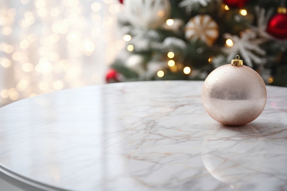 Marble table christmas tree christmas | Free Photo - rawpixel