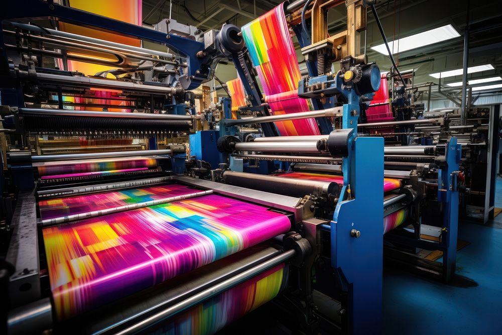 Modern printing press produces multi | Free Photo - rawpixel
