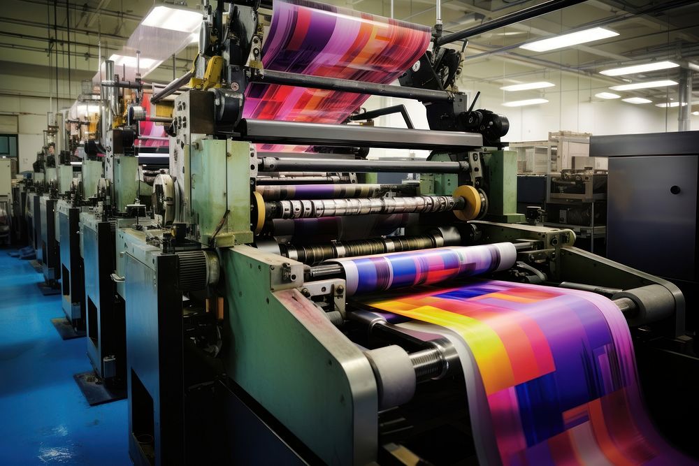 Modern printing press produces multi | Premium Photo - rawpixel