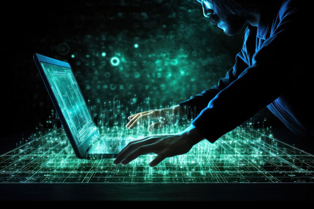 Futuristic computer glowing person. | Premium Photo - rawpixel