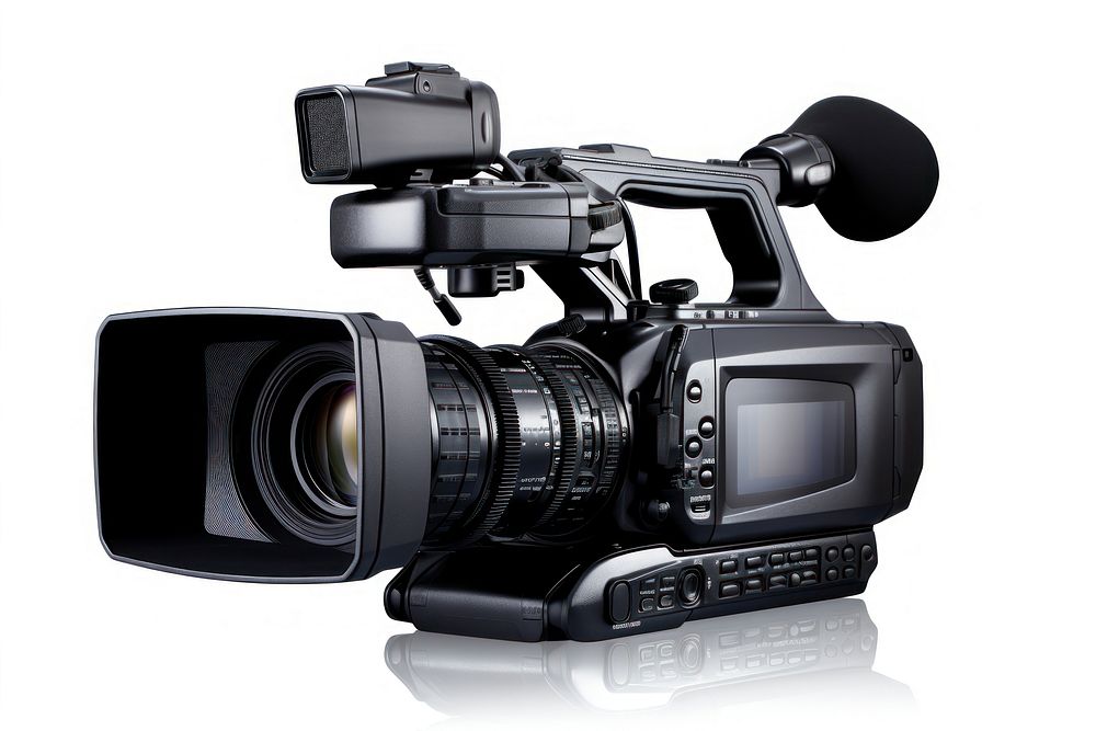 Professional digital video camera white | Free Photo - rawpixel