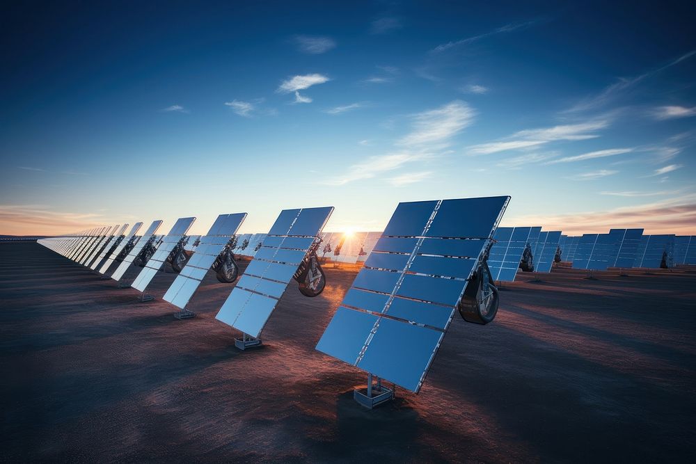 Solar power station generates clean | Free Photo - rawpixel