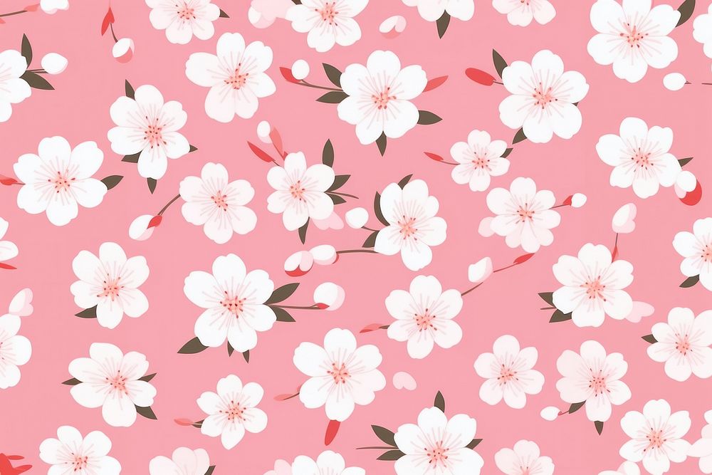 Sakura pattern backgrounds wallpaper. AI | Free Photo Illustration ...