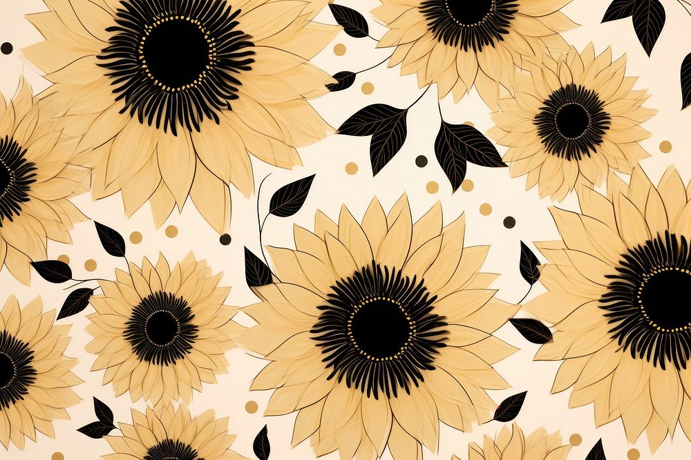 Sunflower pattern backgrounds wallpaper. AI | Free Photo Illustration ...