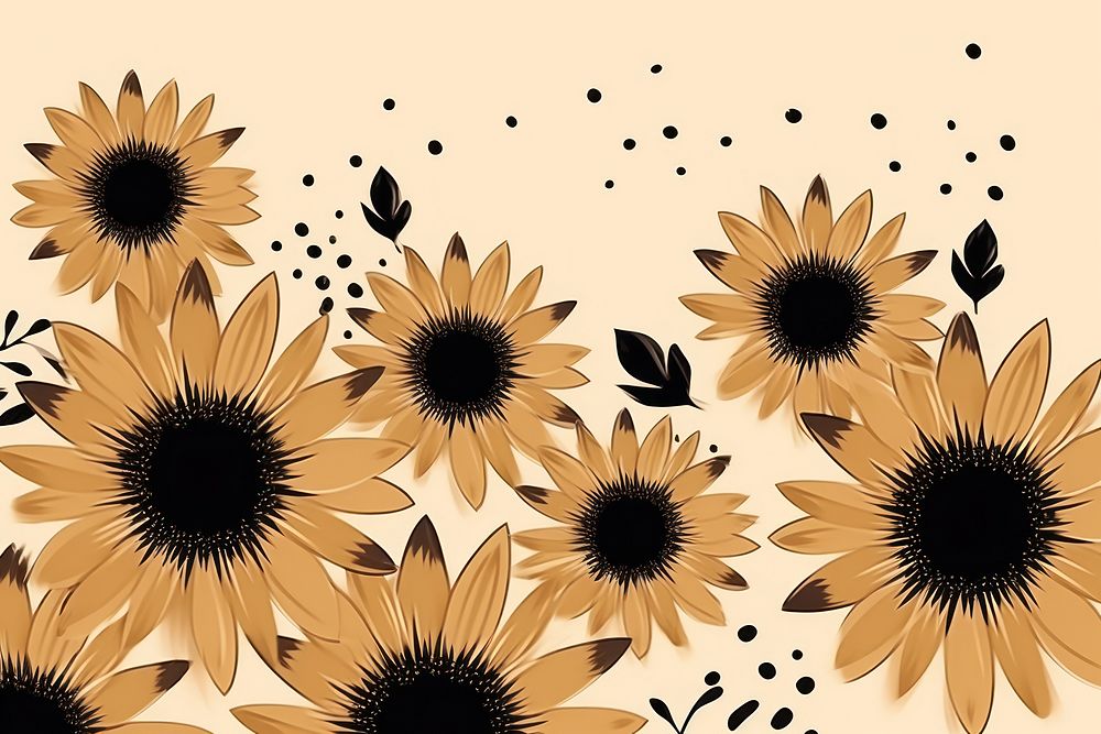Sunflower pattern backgrounds plant. AI | Free Photo Illustration ...