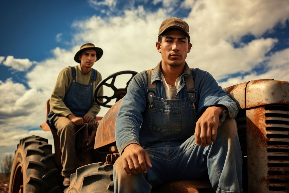 Agricultural workers tractor portrait outdoors. | Premium Photo - rawpixel
