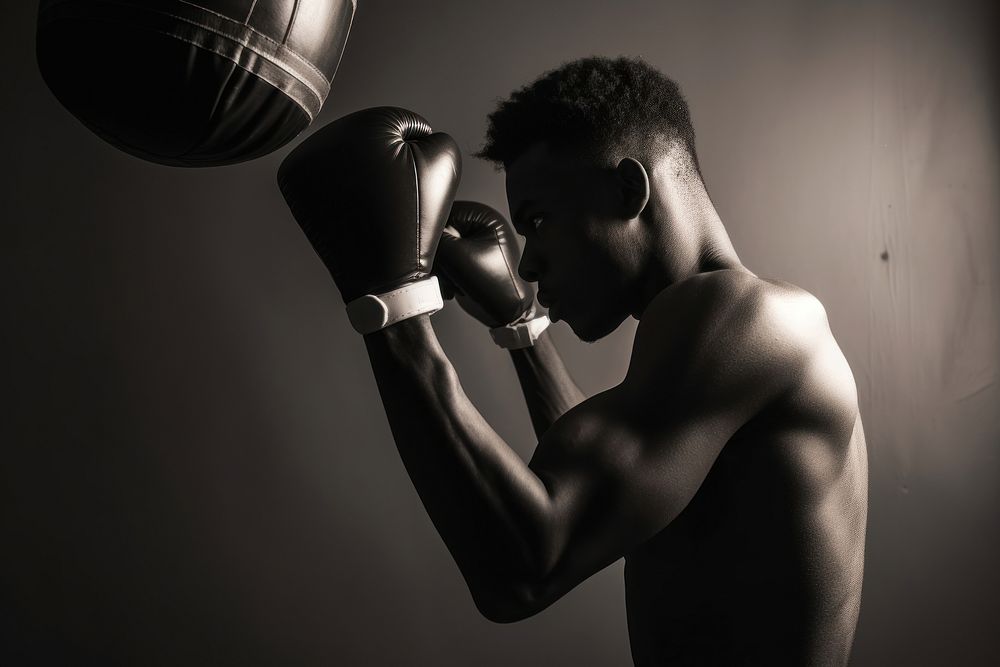 Punching boxing sports adult. AI | Free Photo - rawpixel