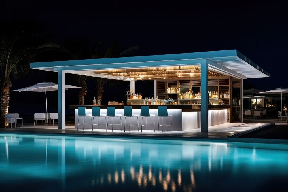 hotel pool bar architecture building | Premium Photo - rawpixel