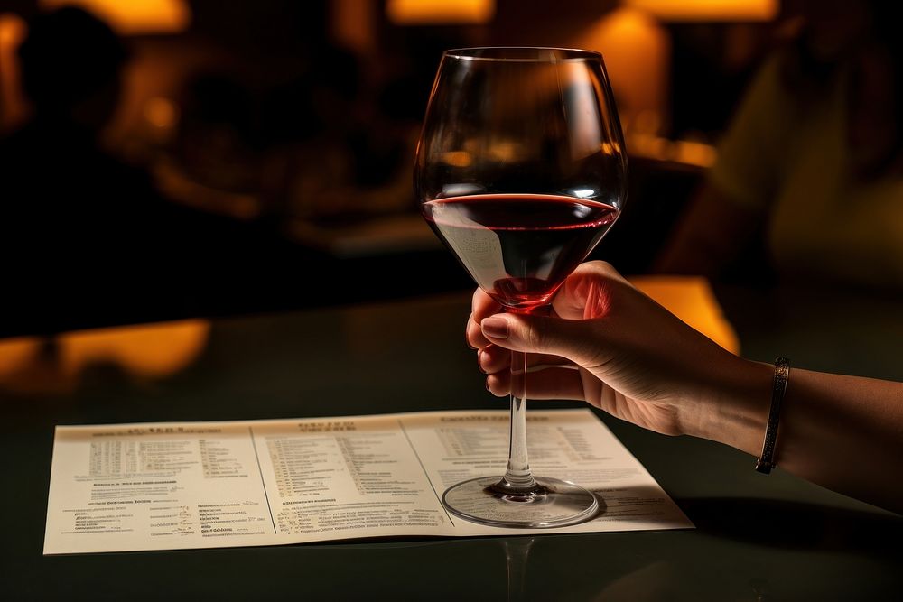 Menu and wine glass drink | Free Photo - rawpixel