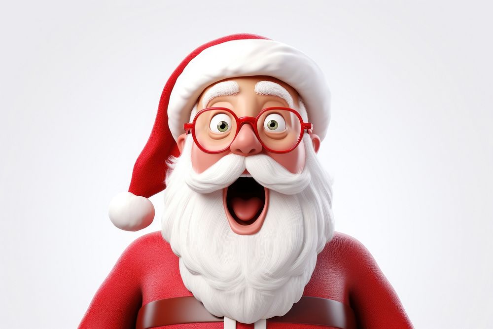 Surprised santaclaus christmas face representation. | Free Photo ...