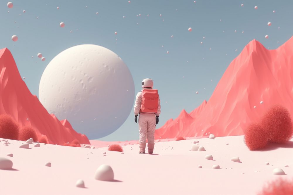 Vintage space science illustration outdoors | Premium Photo ...