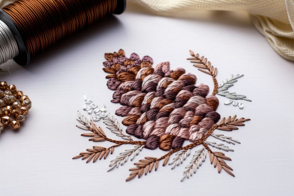 Embroidery pattern thread art. AI | Premium Photo - rawpixel