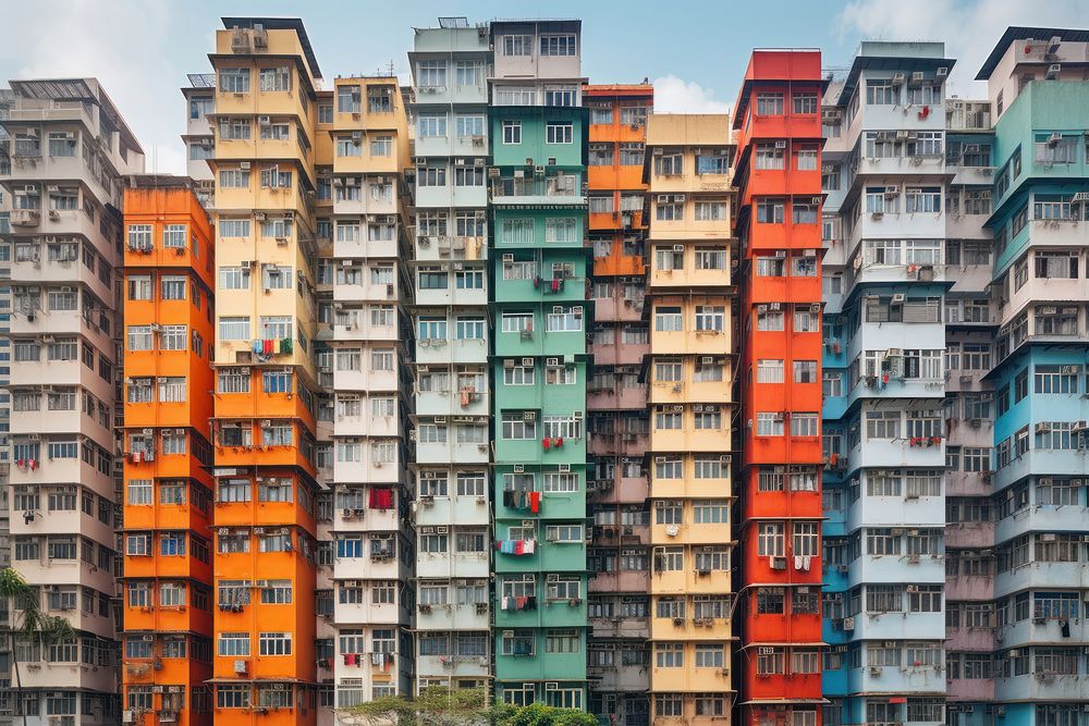 Asian city architecture skyscraper apartment. | Free Photo - rawpixel