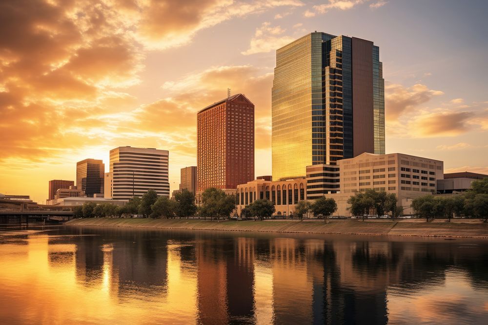 Riverside American city building sky | Premium Photo - rawpixel