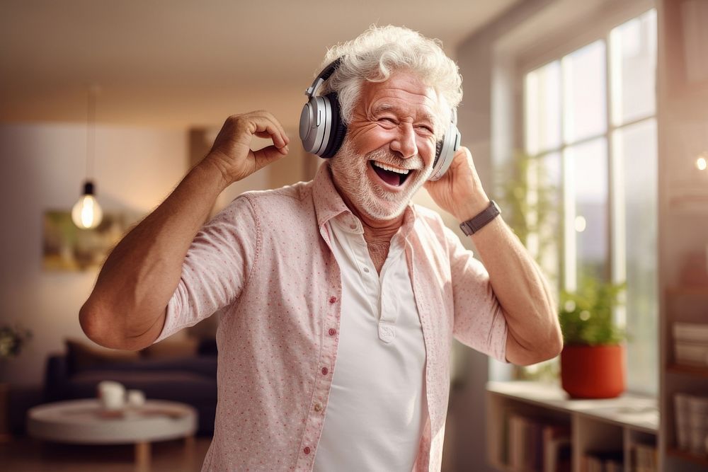 Listening laughing adult face. AI | Premium Photo - rawpixel