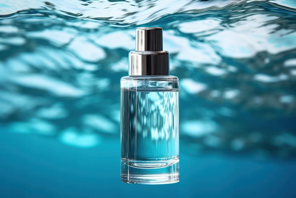 Bottle cosmetics perfume reflection. AI | Free Photo - rawpixel