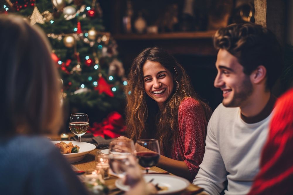 Celebration christmas laughing smiling | Free Photo - rawpixel