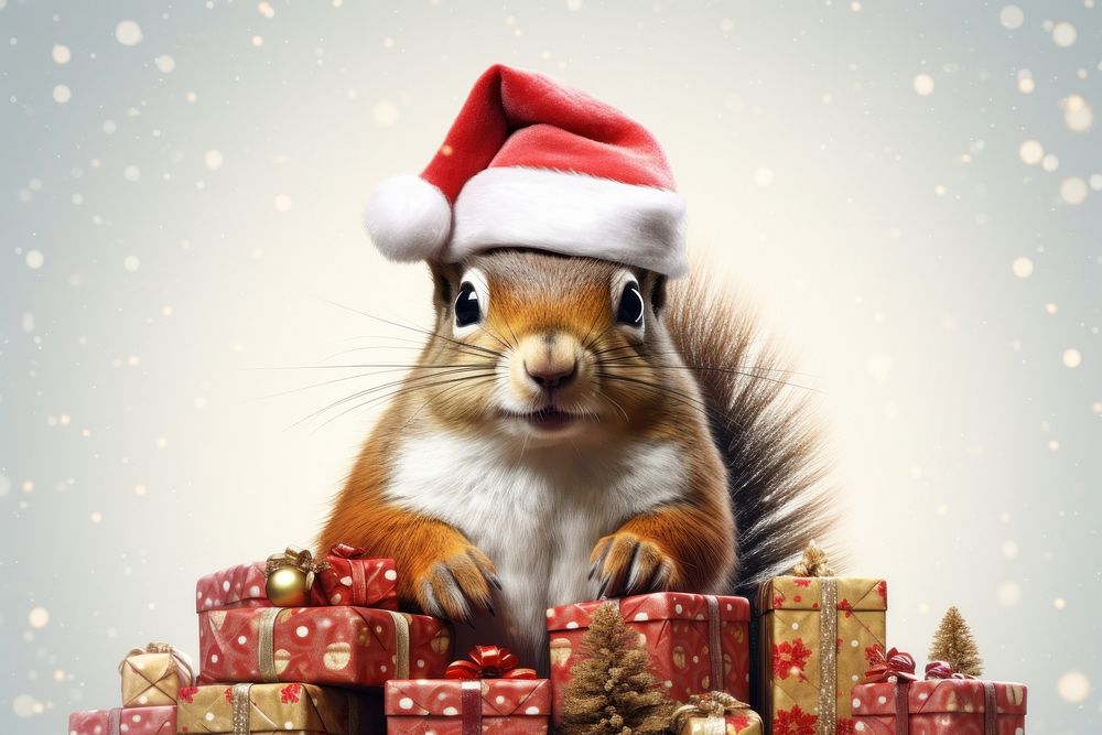 Squirrel christmas mammal animal. AI | Free Photo Illustration - rawpixel