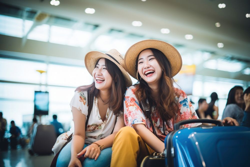 Laughing travel adult smile. | Free Photo - rawpixel