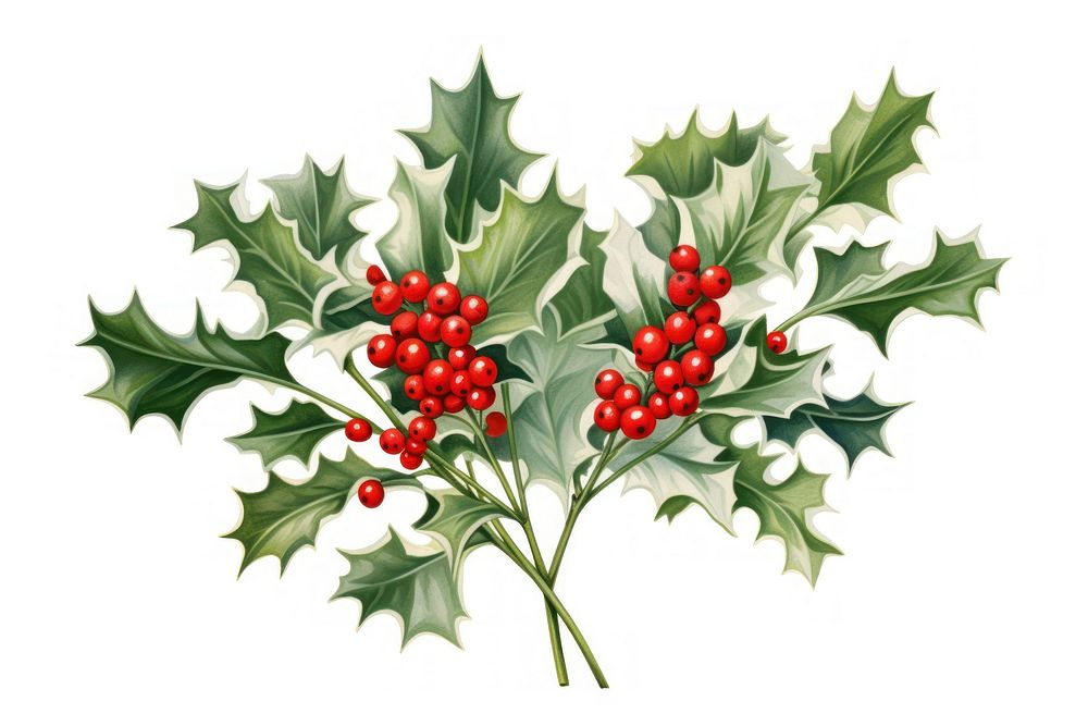 Christmas holly bouquet christmas plant | Premium Photo Illustration ...