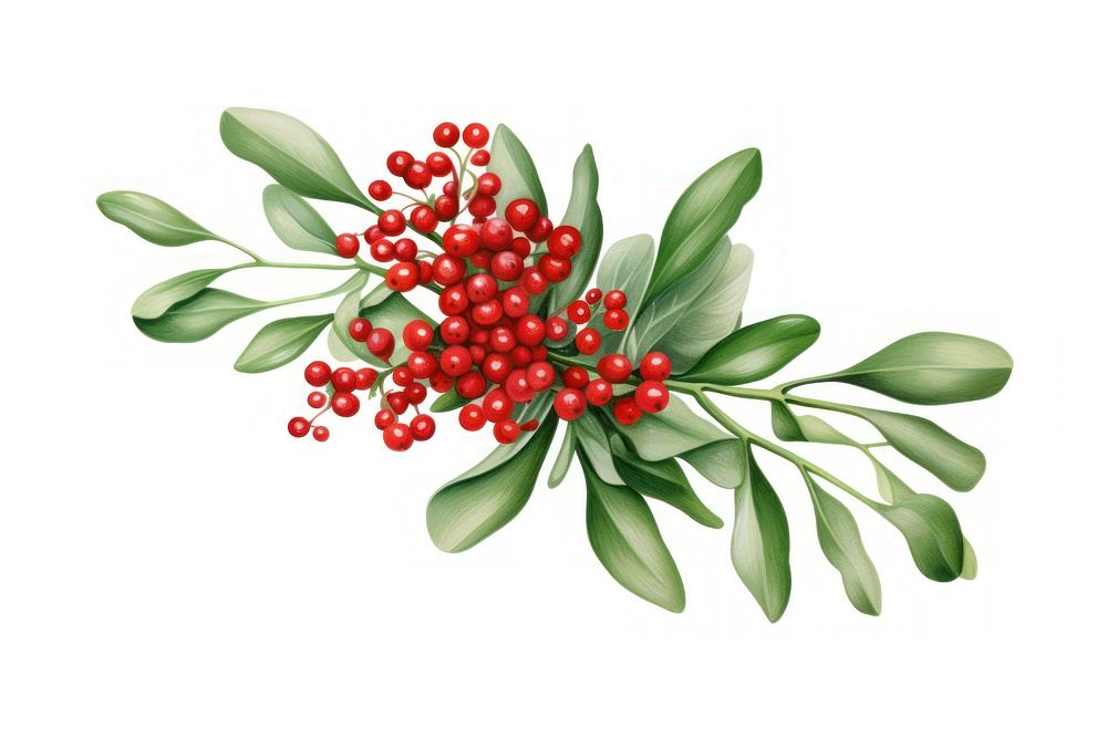 Mistletoe bouquet fruit plant food. | Free Photo Illustration - rawpixel