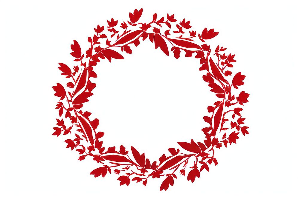 Christmas Wreath pattern wreath shape. | Free Photo Illustration - rawpixel