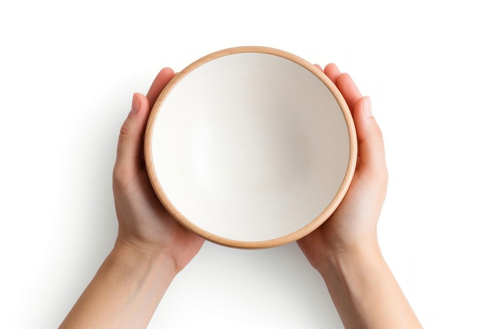 Hand holding bowl photography white | Free Photo - rawpixel