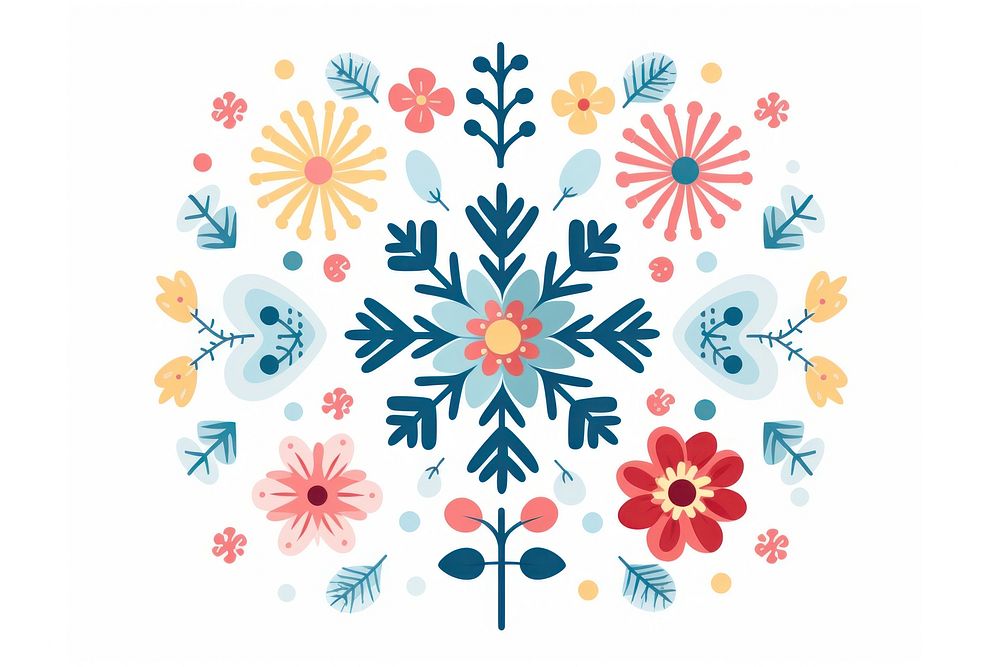 Minimal snowflake art pattern creativity. | Free Photo Illustration ...