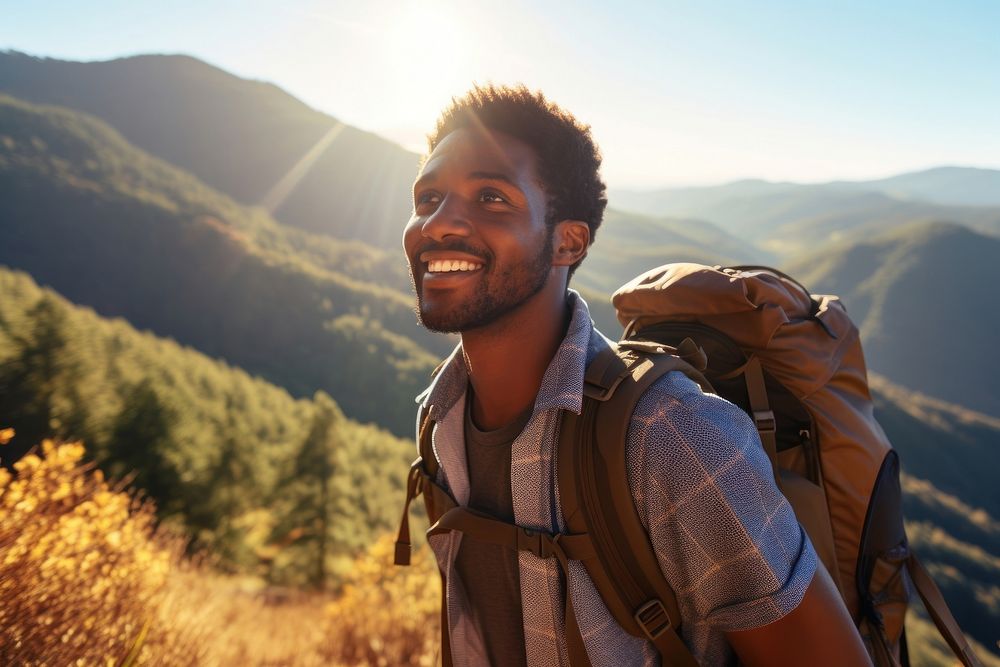 African american man backpacking recreation | Free Photo - rawpixel