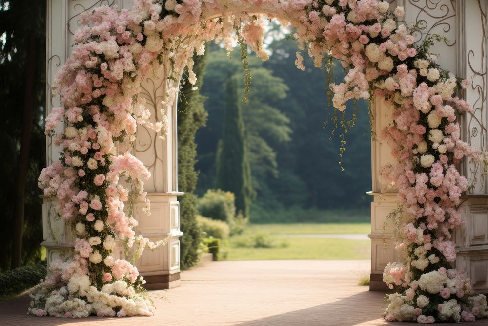Beautiful archway outdoors architecture flower | Premium Photo - rawpixel