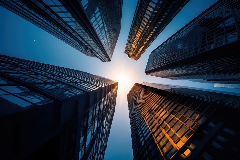 Skyscrapers architecture metropolis cityscape. | Free Photo - rawpixel