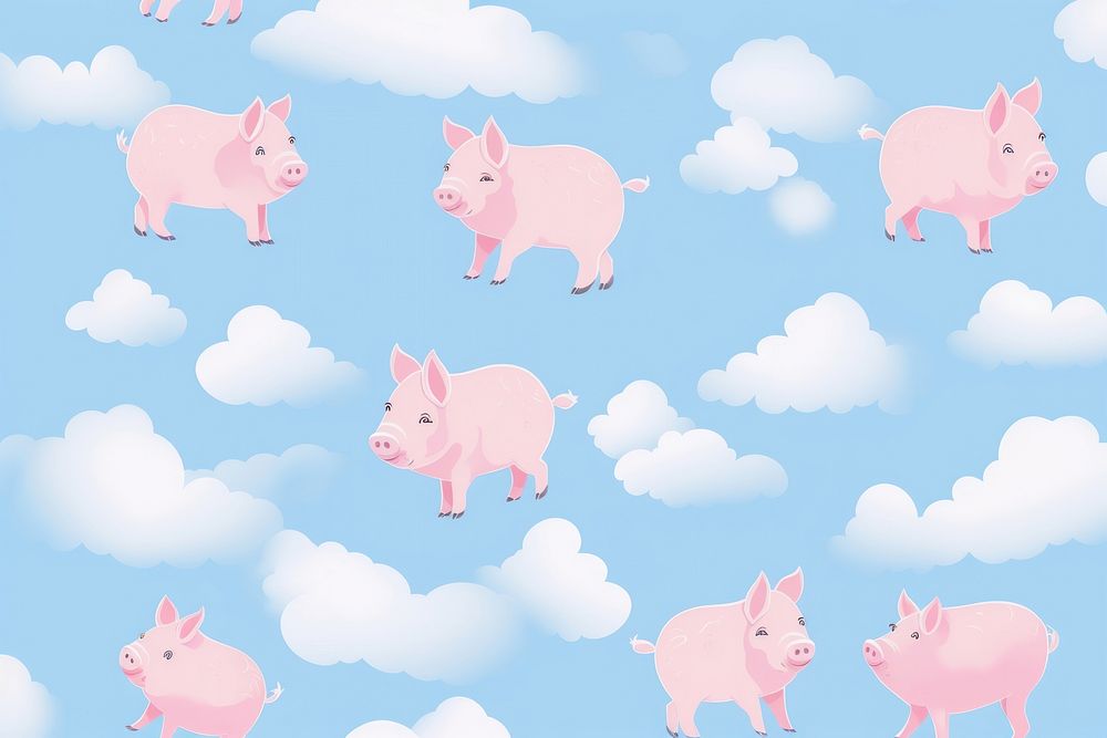 Pig backgrounds pattern animal. | Free Photo Illustration - rawpixel