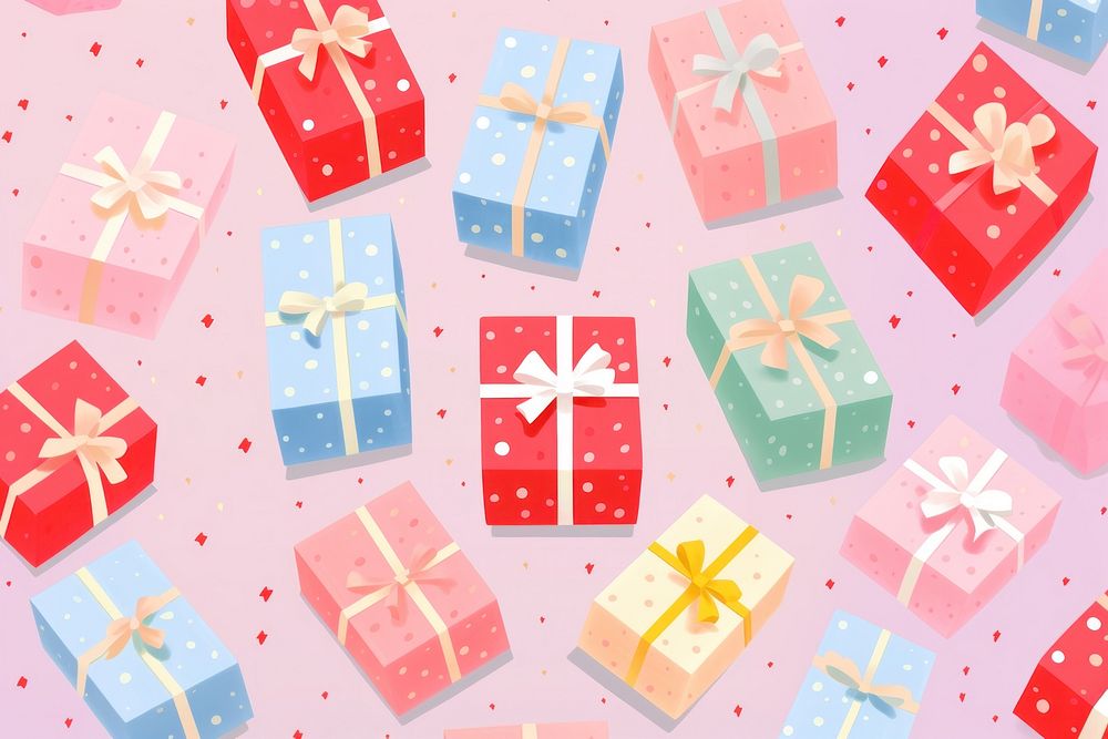 Christmas gift boxes pattern backgrounds | Free Photo Illustration ...