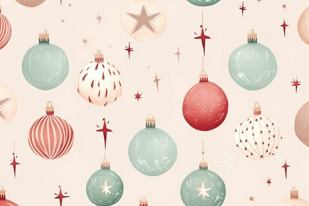 Christmas bauble backgrounds pattern celebration. | Free Photo ...