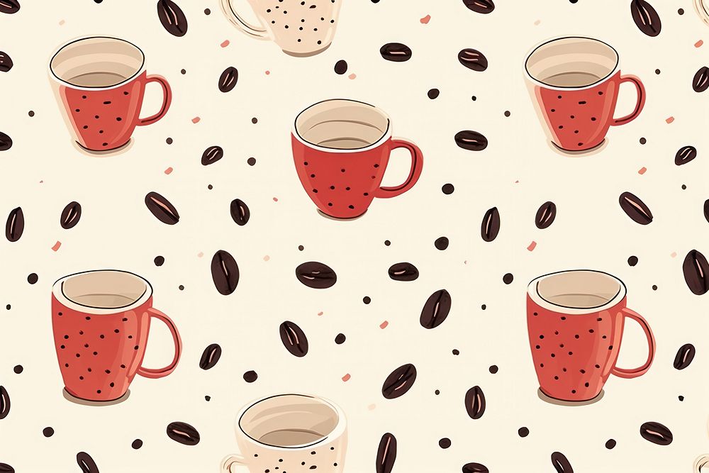Coffee cup pattern drink mug. | Free Photo Illustration - rawpixel
