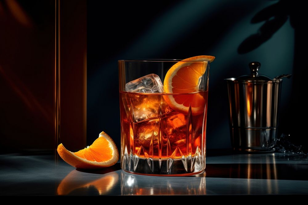 Negroni glass cocktail orange. | Free Photo - rawpixel