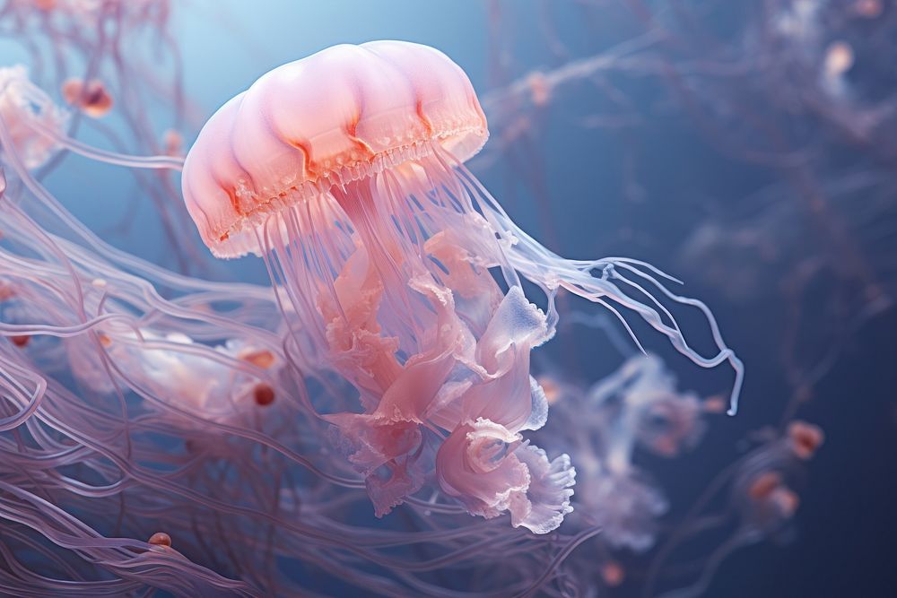 Jellyfish invertebrate translucent transparent. AI | Premium Photo ...