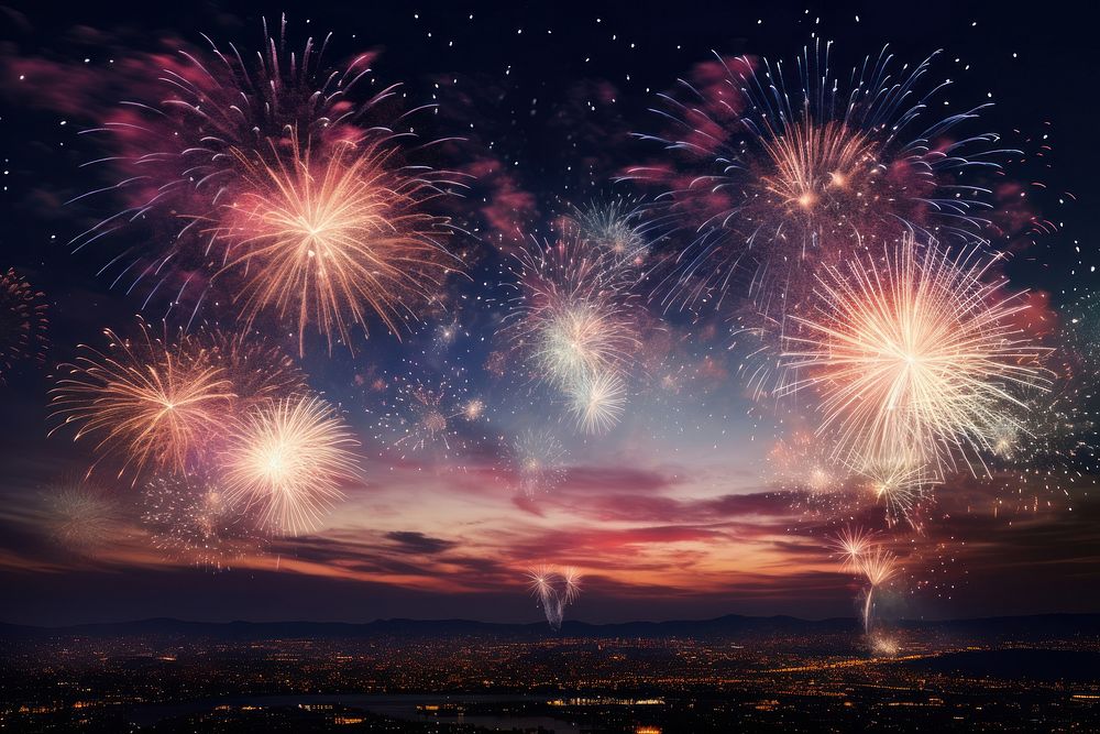 Fireworks night outdoors nature. | Premium Photo - rawpixel
