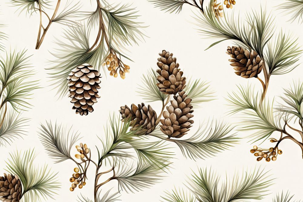 Pine pattern drawing branch. | Premium Photo Illustration - rawpixel